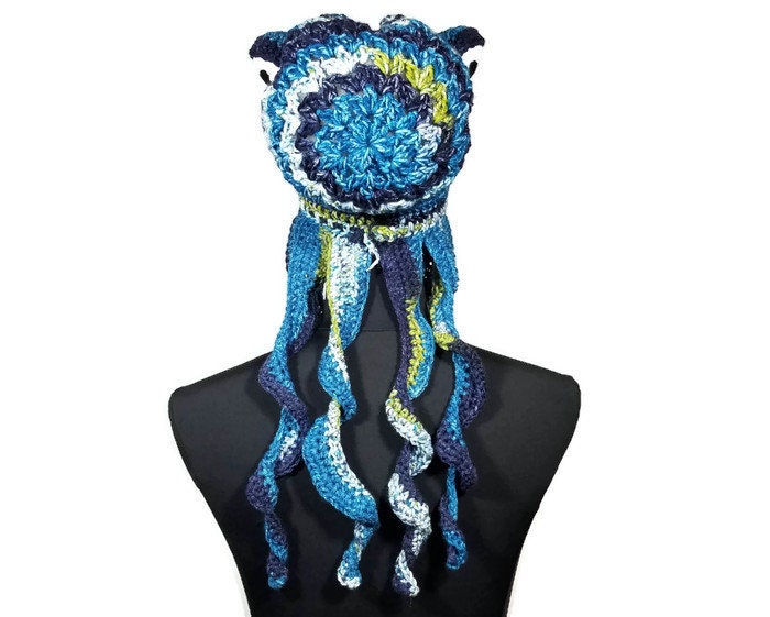 Pattern Only Crochet Octopus Hat: Cap Knit Beanie Cartoon Cute | Etsy
