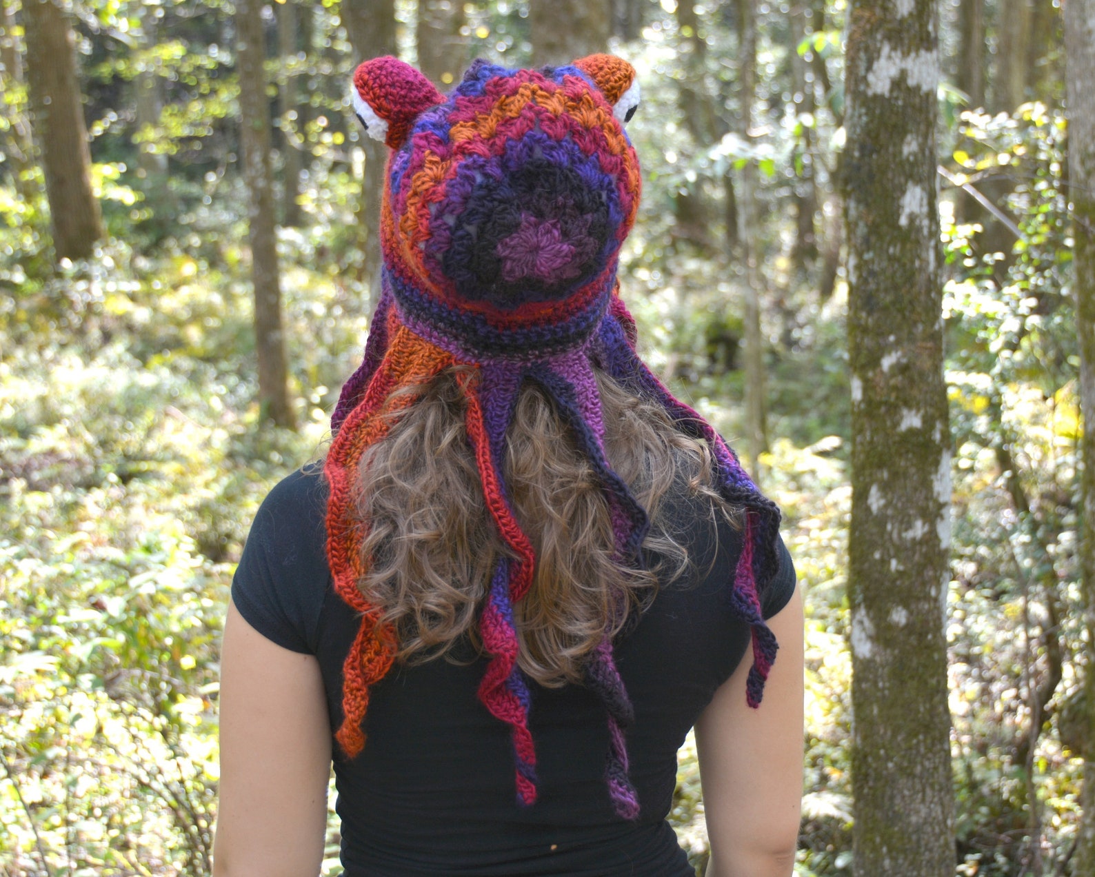 Pattern Only Crochet Octopus Hat: Cap Knit Beanie Cartoon Cute Plush ...