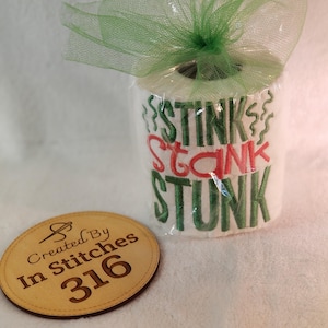 Stink Stank Stunk - Embroidered Toilet Paper - Funny Christmas Gag Gift ...