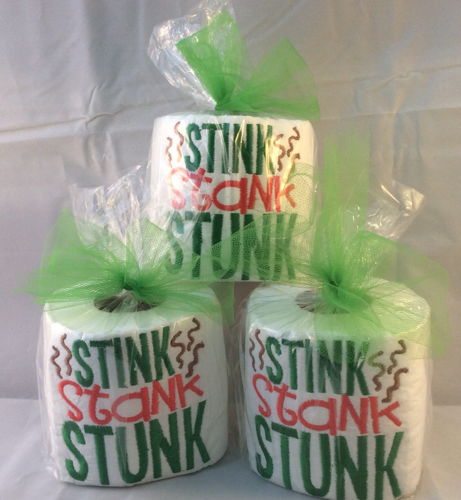 Stink Stank Stunk Embroidered Toilet Paper Christmas Bathroom | Etsy