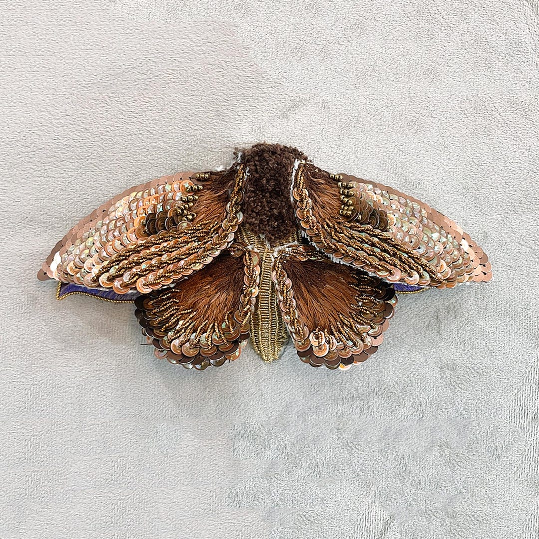 Large Brown Moth, Punch Needle Embroidery Kit, Online Class, Hand ...