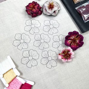 Flowers in Stumpwork Embroidery Kit, Online Class, Embroidery Kit, Diy ...