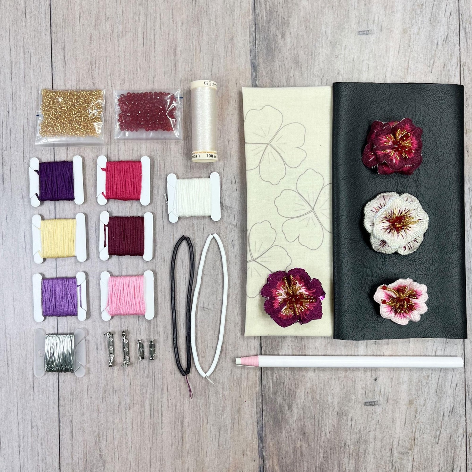 Flowers in Stumpwork Embroidery Kit, Online Class, Embroidery Kit, Diy ...