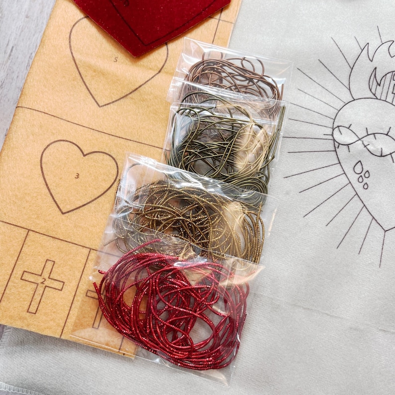 Kit Goldwork Sacred Heart Jesus Embroidery Kit Diy - Etsy