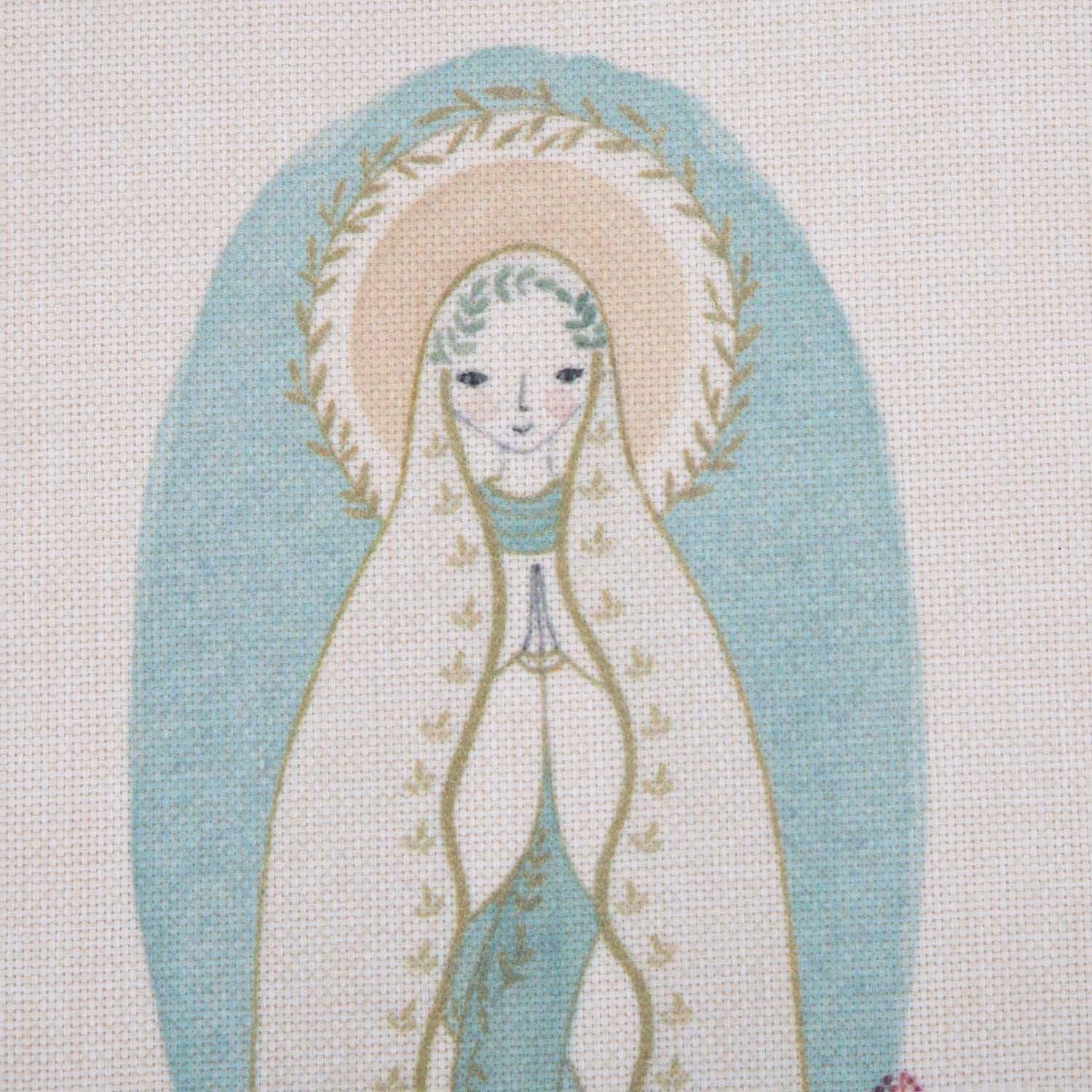 Our Lady of Lourdes Embroidery Pattern, Watercolor Illustration, Design ...