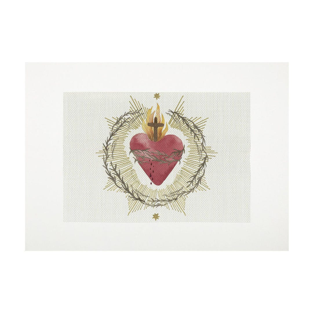 Most Chaste Heart of Saint Joseph Embroidery Pattern, Linen, Ready to ...