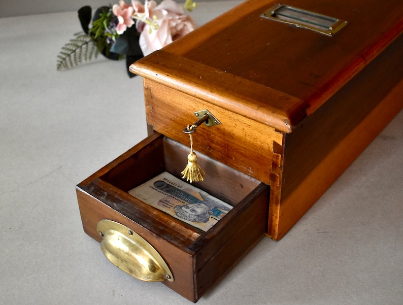 Antique Wooden Cash Register Box Victorian Cash Box Liverpool - Etsy