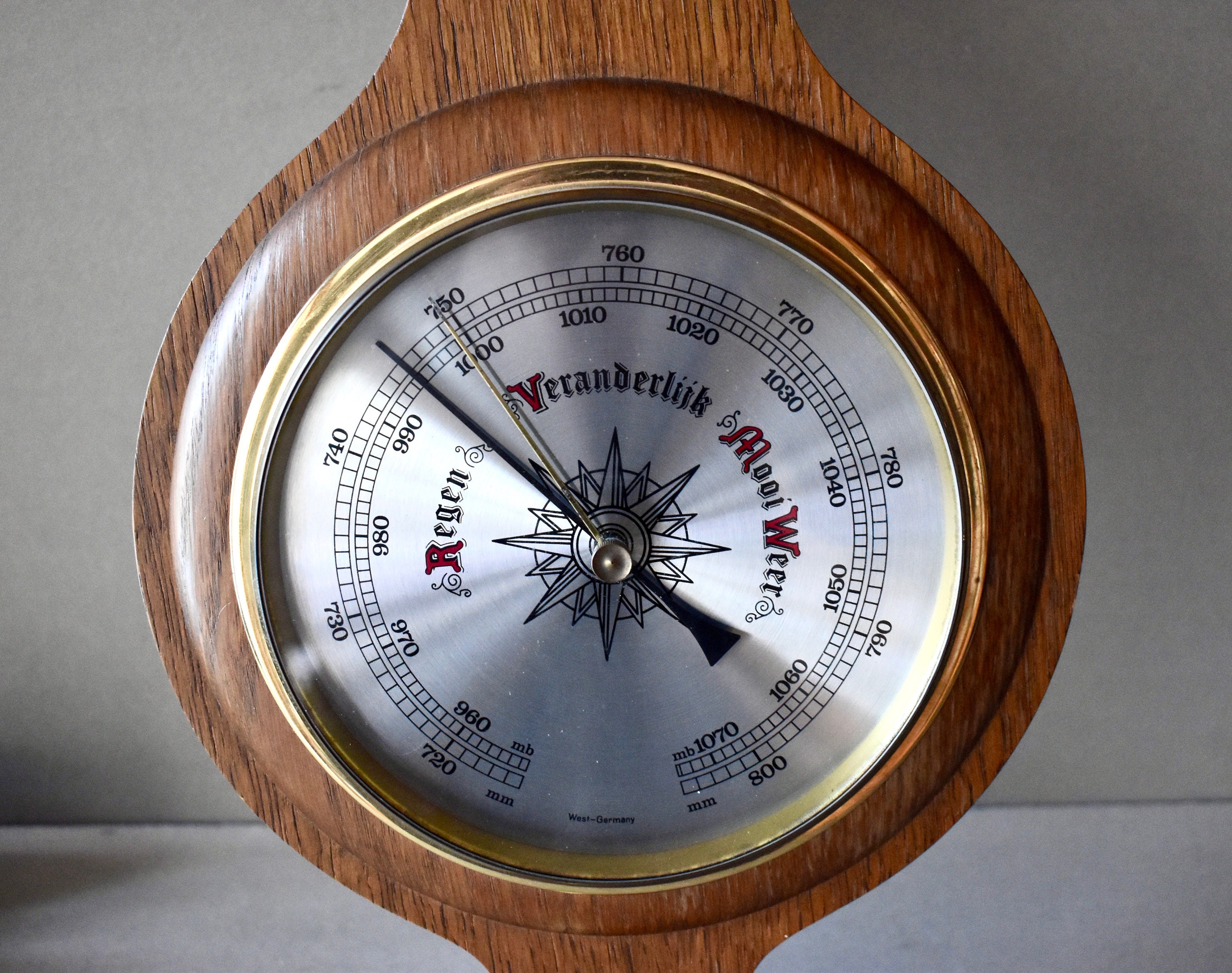 Vintage Big West Germany Barometer Hydrometer Thermometer ...
