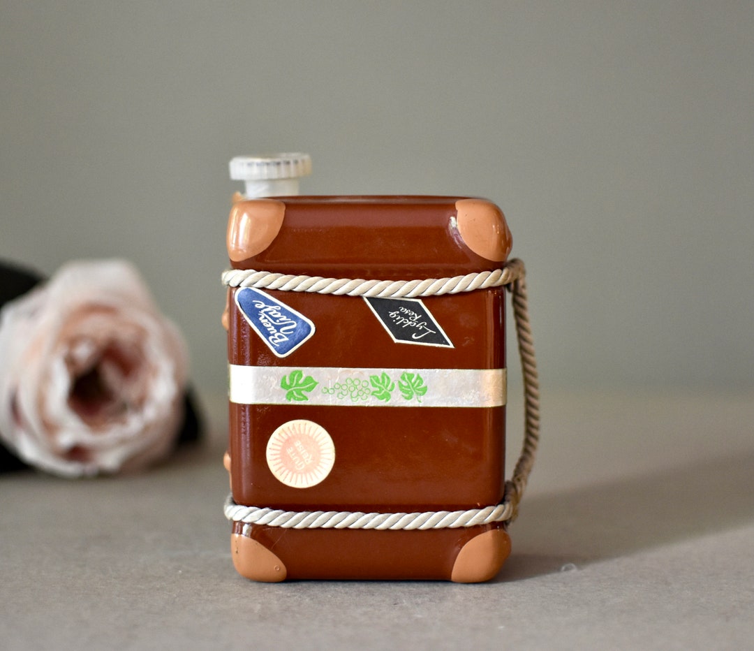 Vintage Porcelain Travel Flask Bar Decor Collectable Bon Voyage Flask ...