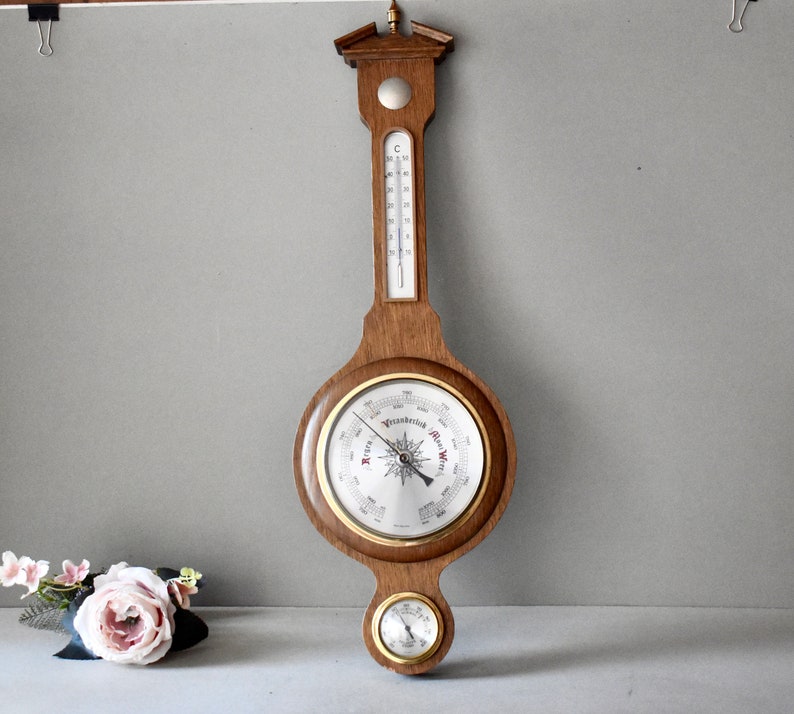 Vintage Big West Germany Barometer Hydrometer Thermometer ...