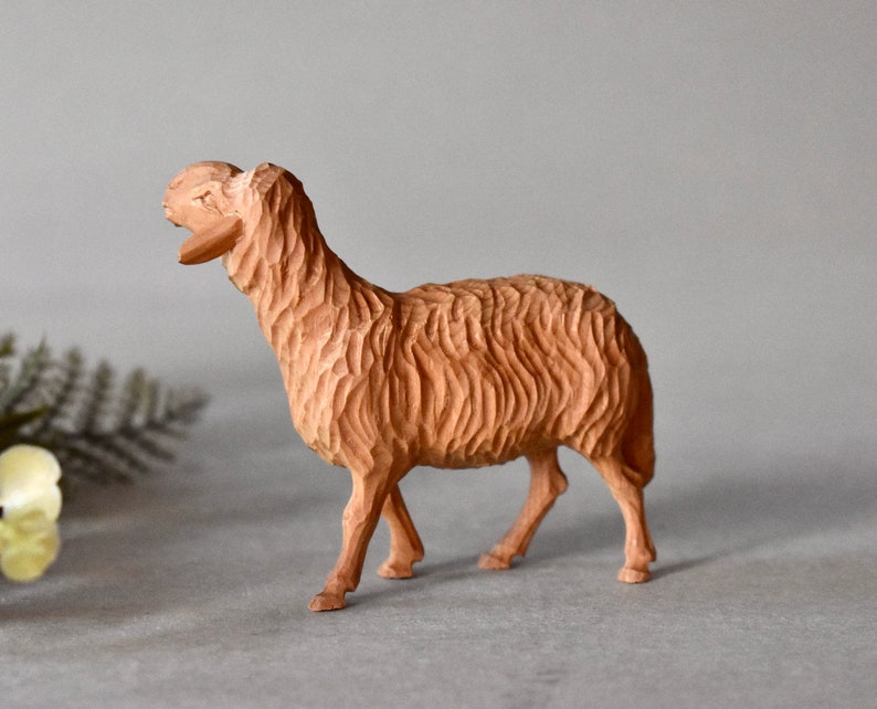 Vintage Wooden Sheep Home Decor Figurine Hand Carved Wooden Sheep - Etsy