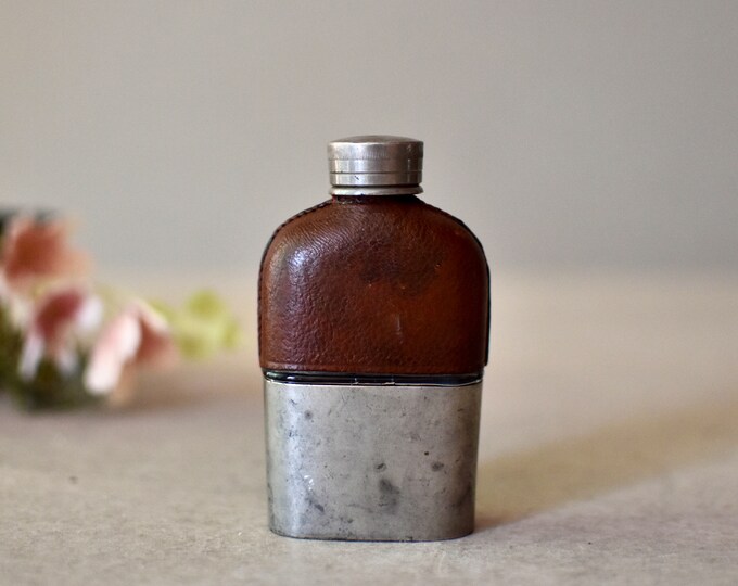 Antique Pocket Flask Bottle in Leather Retro Flask Hunting Gift - Etsy