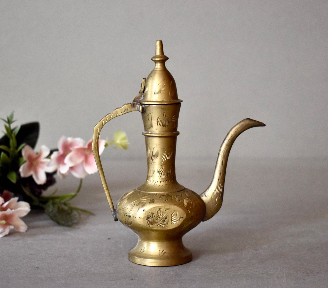 Vintage Coffee Ibrik Vintage Brass Jug Coffee Kettle Oriental Decor ...
