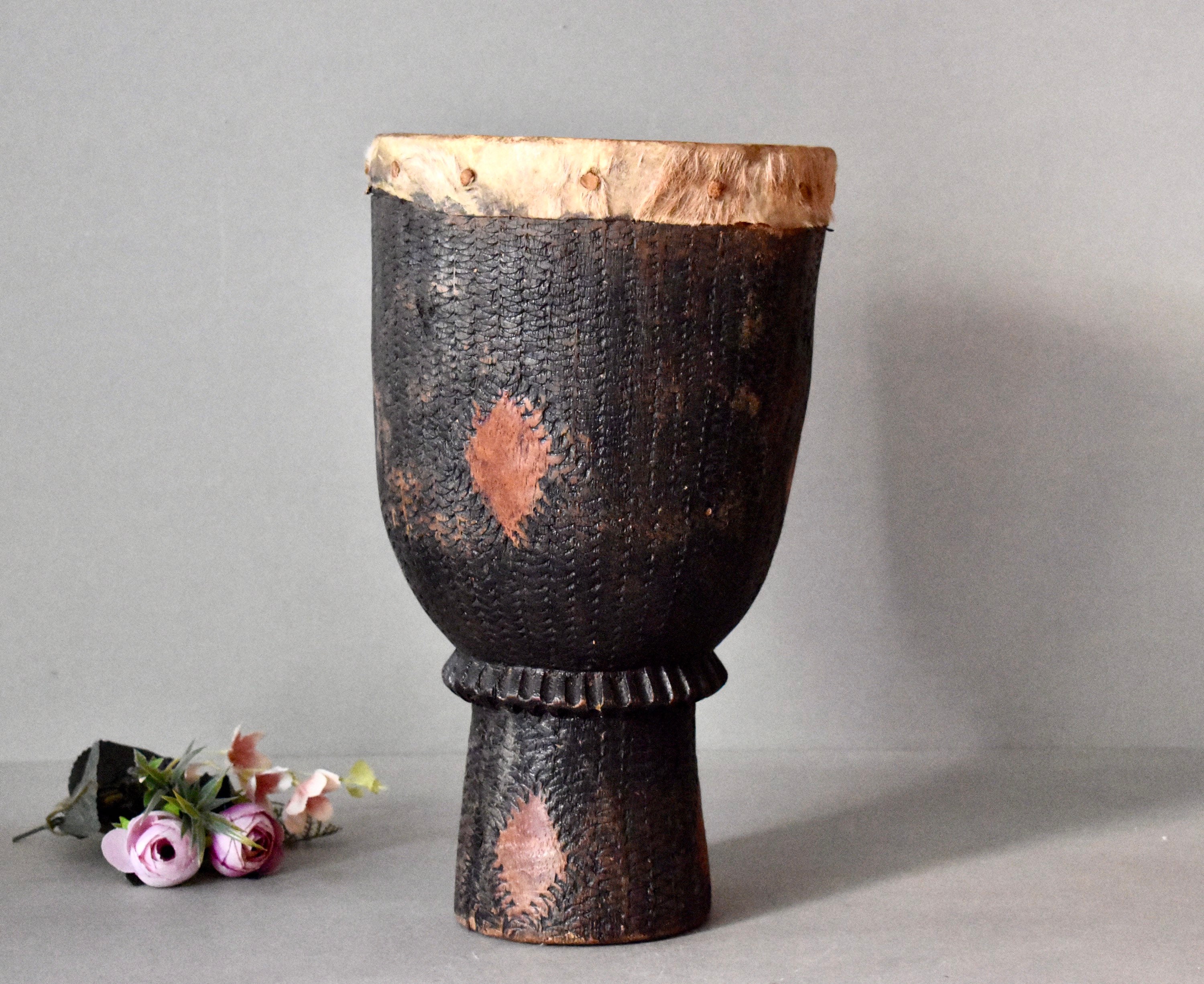 Vintage African Wooden Tarambuka African Drums Home Decor - Etsy