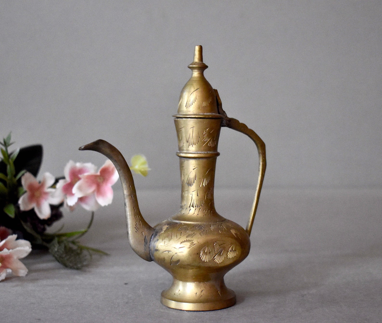 Vintage Coffee Ibrik Vintage Brass Jug Coffee Kettle Oriental Decor ...
