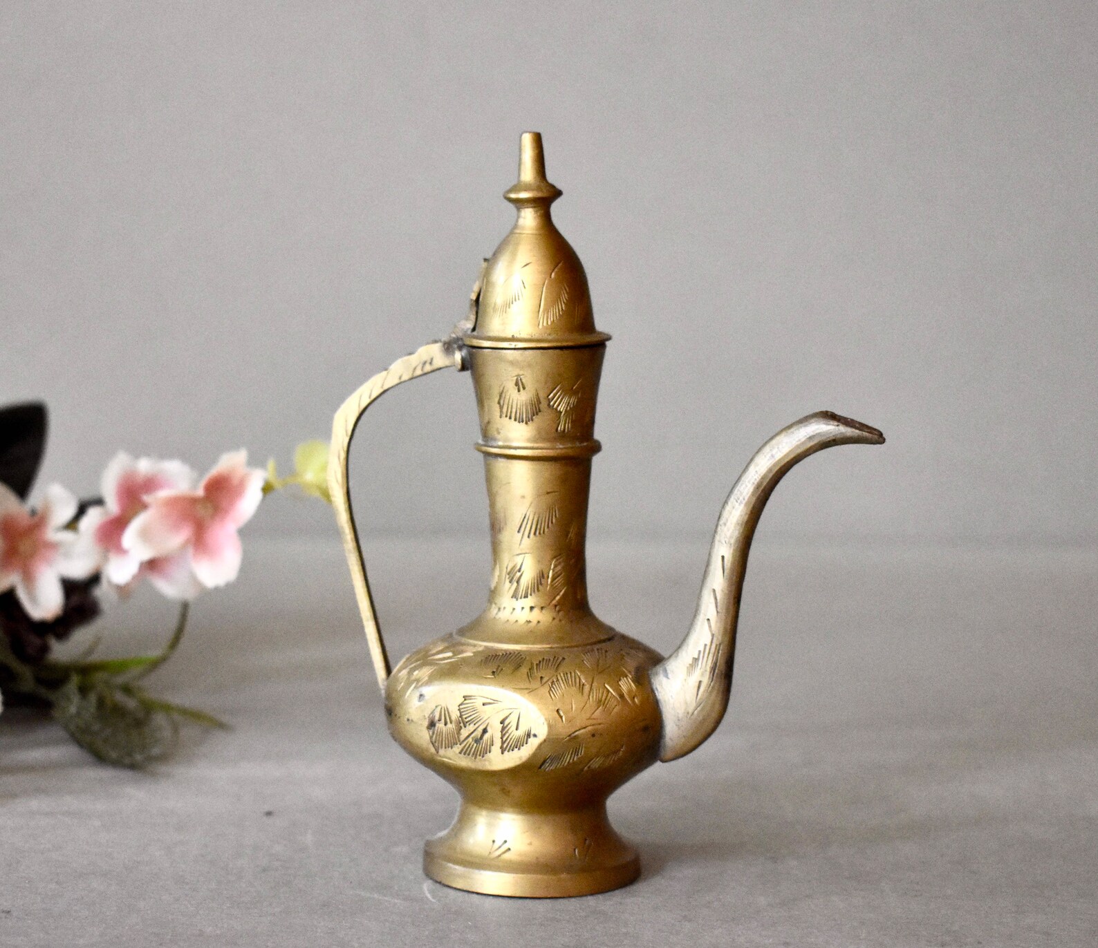Vintage Coffee Ibrik Vintage Brass Jug Coffee Kettle Oriental Decor ...