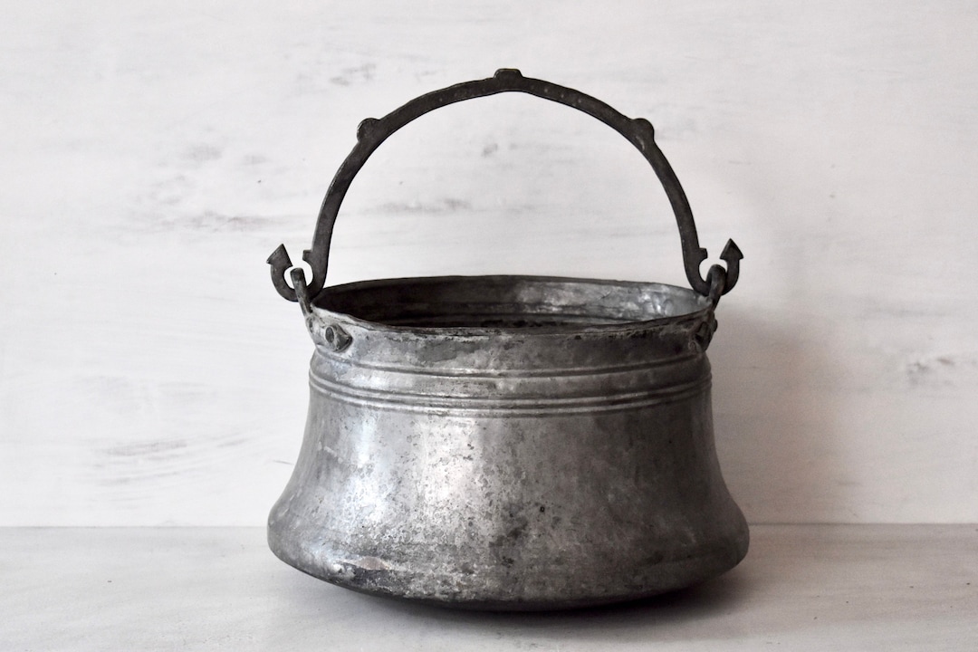 Antique Ethnographic Big Copper Pot Bulgarian Traditional Hand Hammered ...