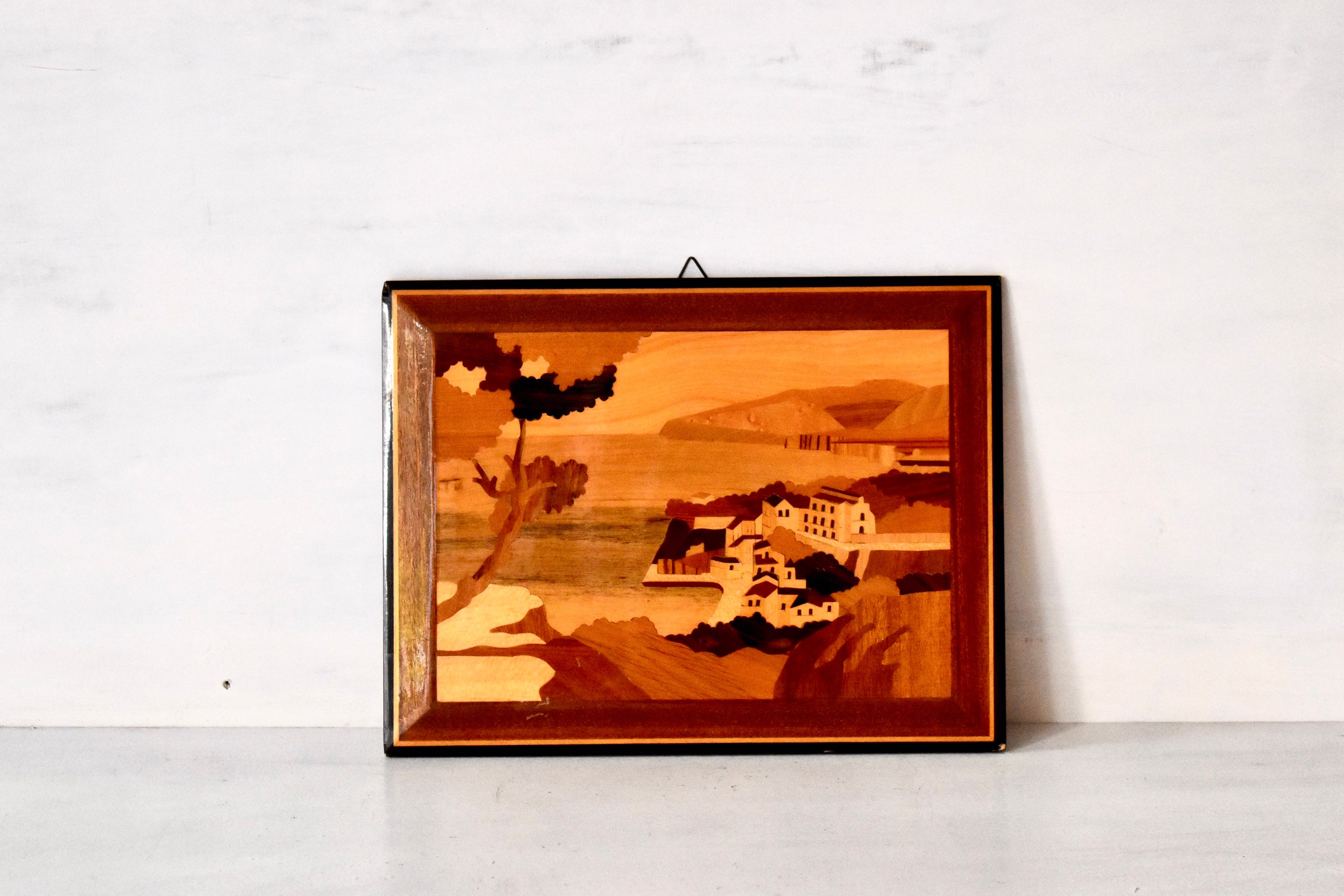 Vintage Wooden Italian Intarsia Wall Decor Retro Intarsia - Etsy