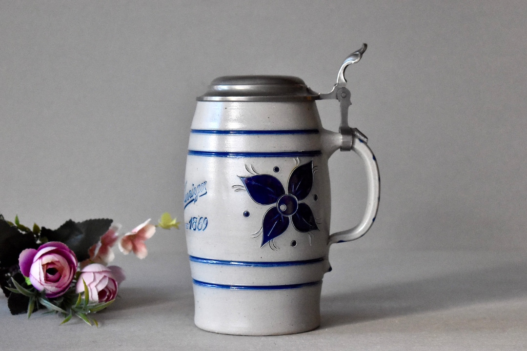 Vintage Germany Ceramic Beer Stein Rustic Decor Home Decor Ceramic Beer ...