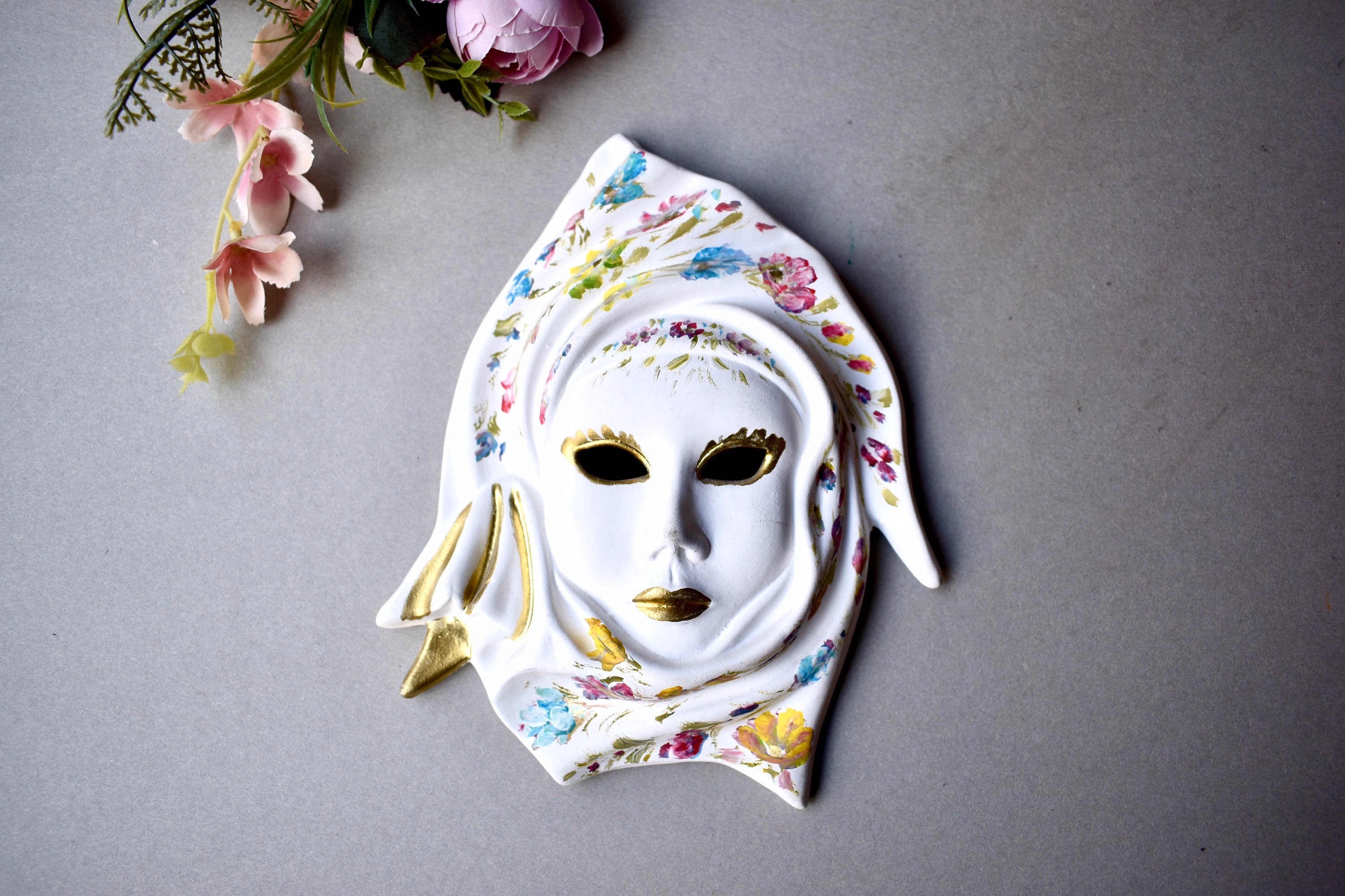 Vintage Venetian Style Gypsum Mask Wall Decor Wall Handing - Etsy