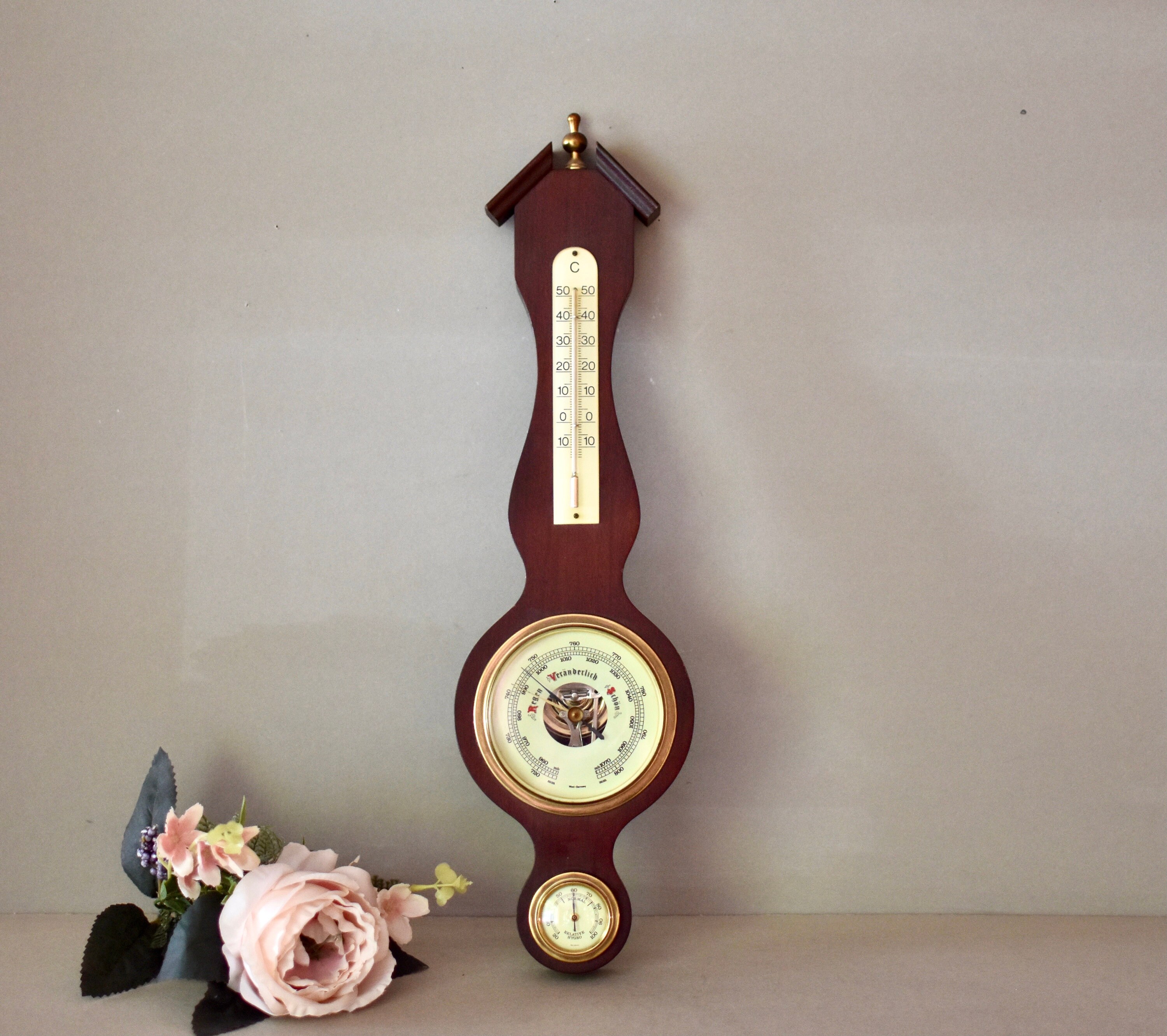 Vintage Germany Barometer Hydrometer Thermometer Meteorological Station ...