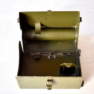 Vintage Military Metal Box Industrial Decor Soviet Army Optical Tools ...