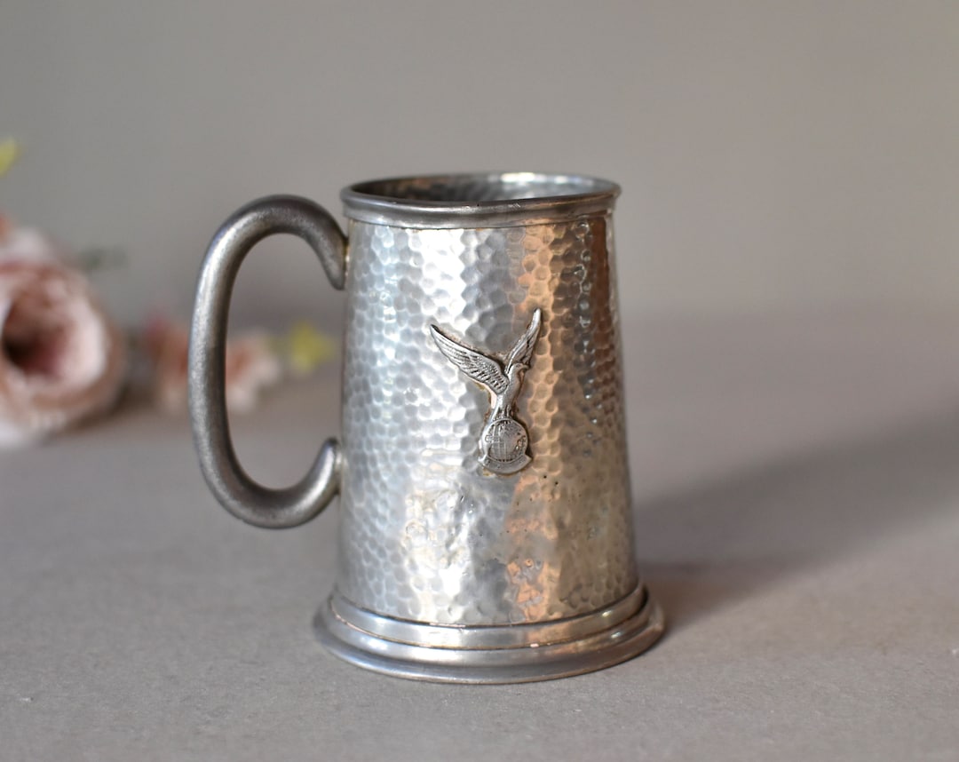 Vintage Pewter Mug Zinc Stein Retro Bar Decor Collectable English ...
