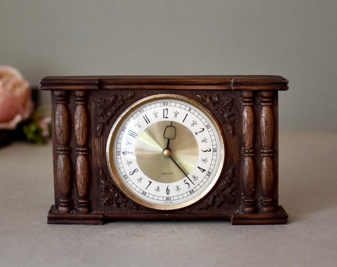 Vintage Fireplace Clock Westclox Table Clock Home Decor - Etsy