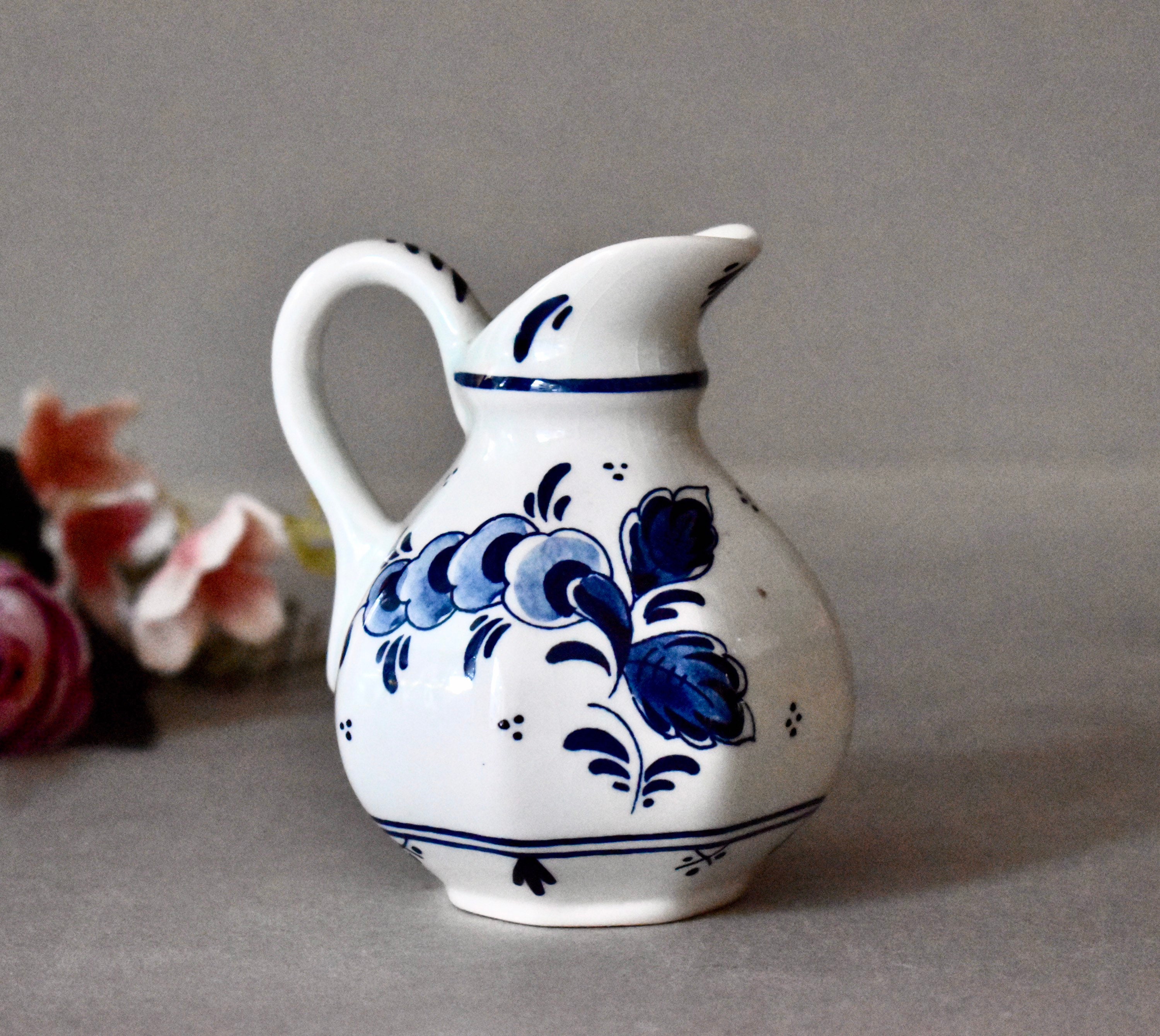 Antique Blue Porcelain Small Pitcher Delft Holland Collectable - Etsy