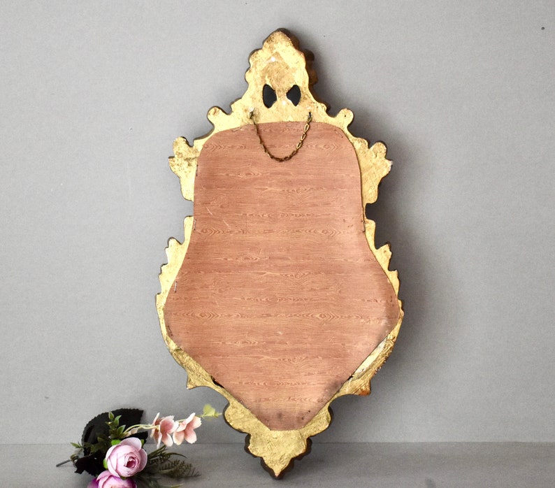 Vintage Italian Mirror in Gilded Gypsum Frame Baroque Decor - Etsy