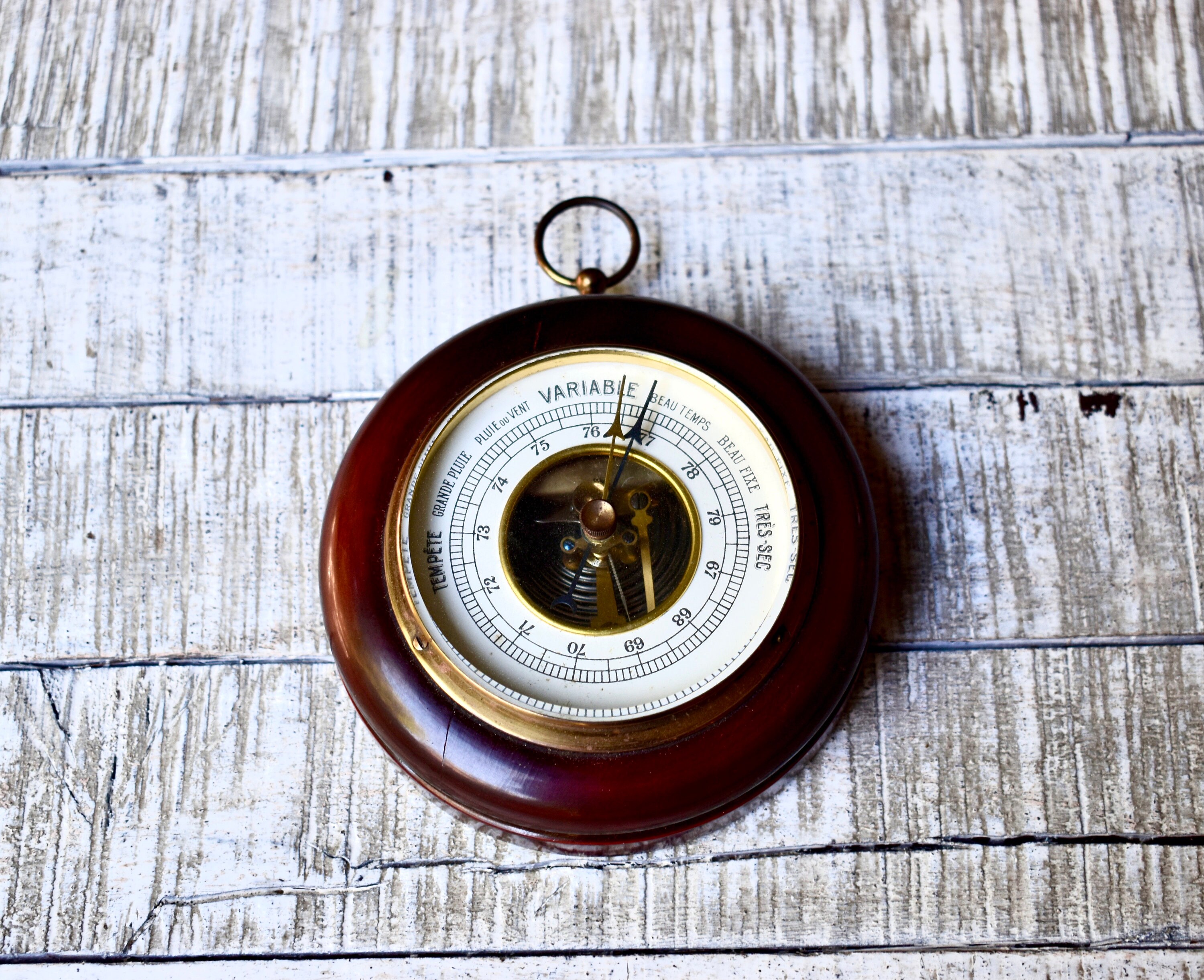 Antique Wooden Barometer Meteorological Station Collectable - Etsy