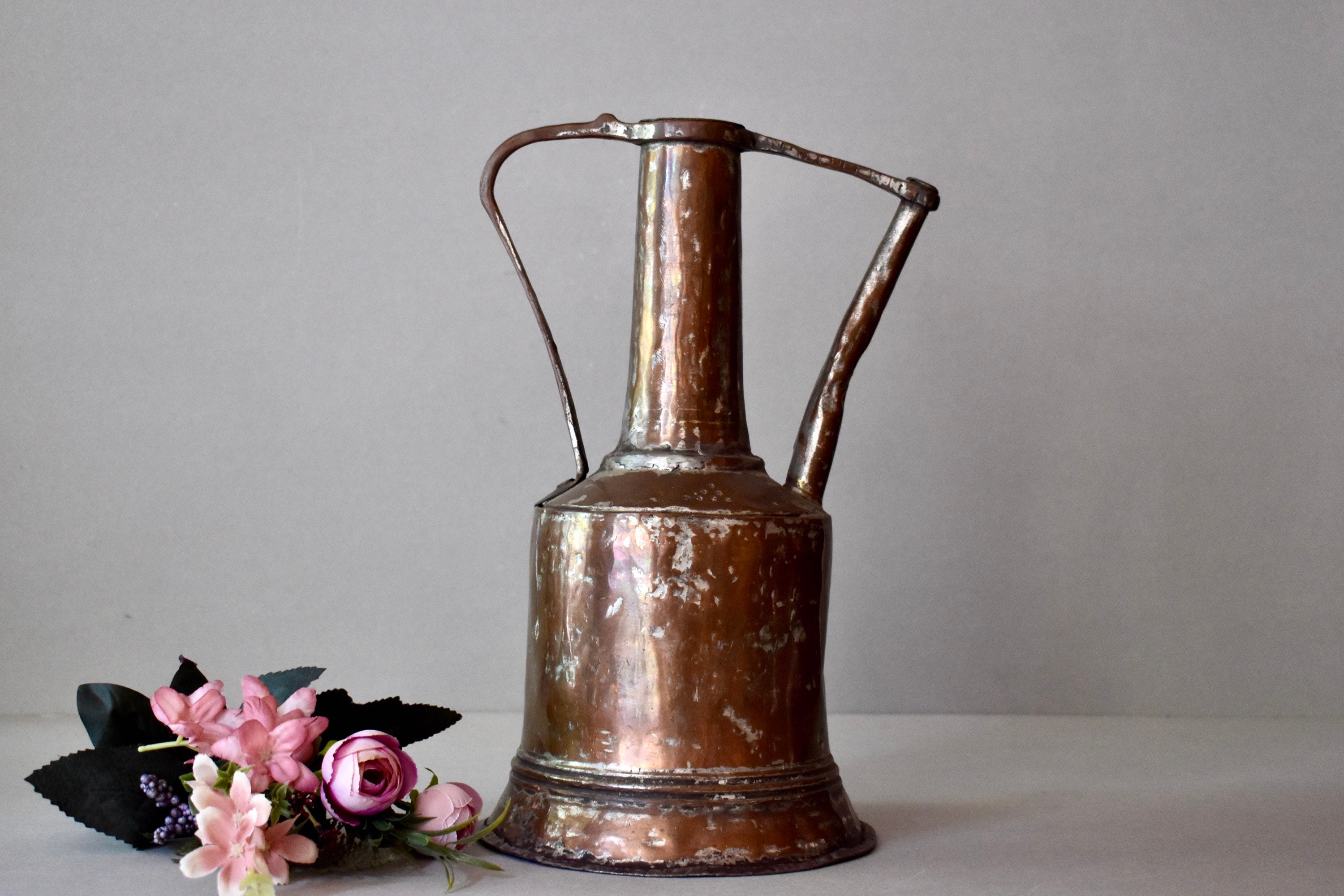 Antique Ottoman Imperial Ibrik Jug Copper Collection Ethnographic ...