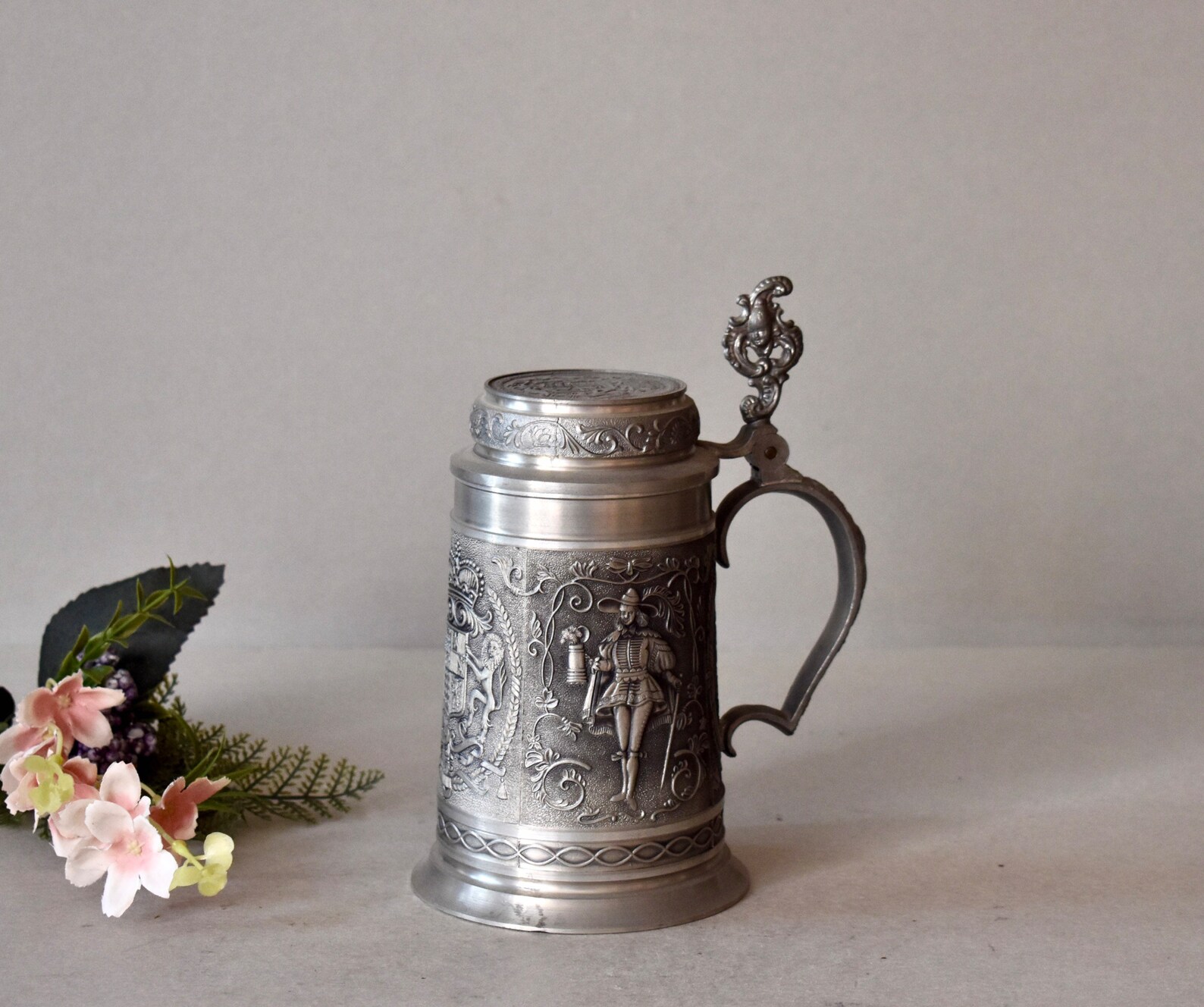 Vintage Zinc Beer Mug Vintage BMF Pottery Home Decor Beer Stein Rustic ...