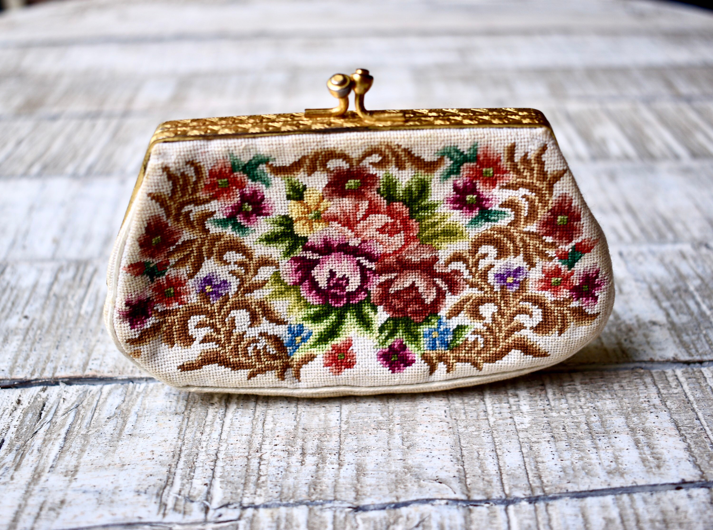 Women Embroidered Purse Flowers Bags Hand Made Vintage Small Purse ...
