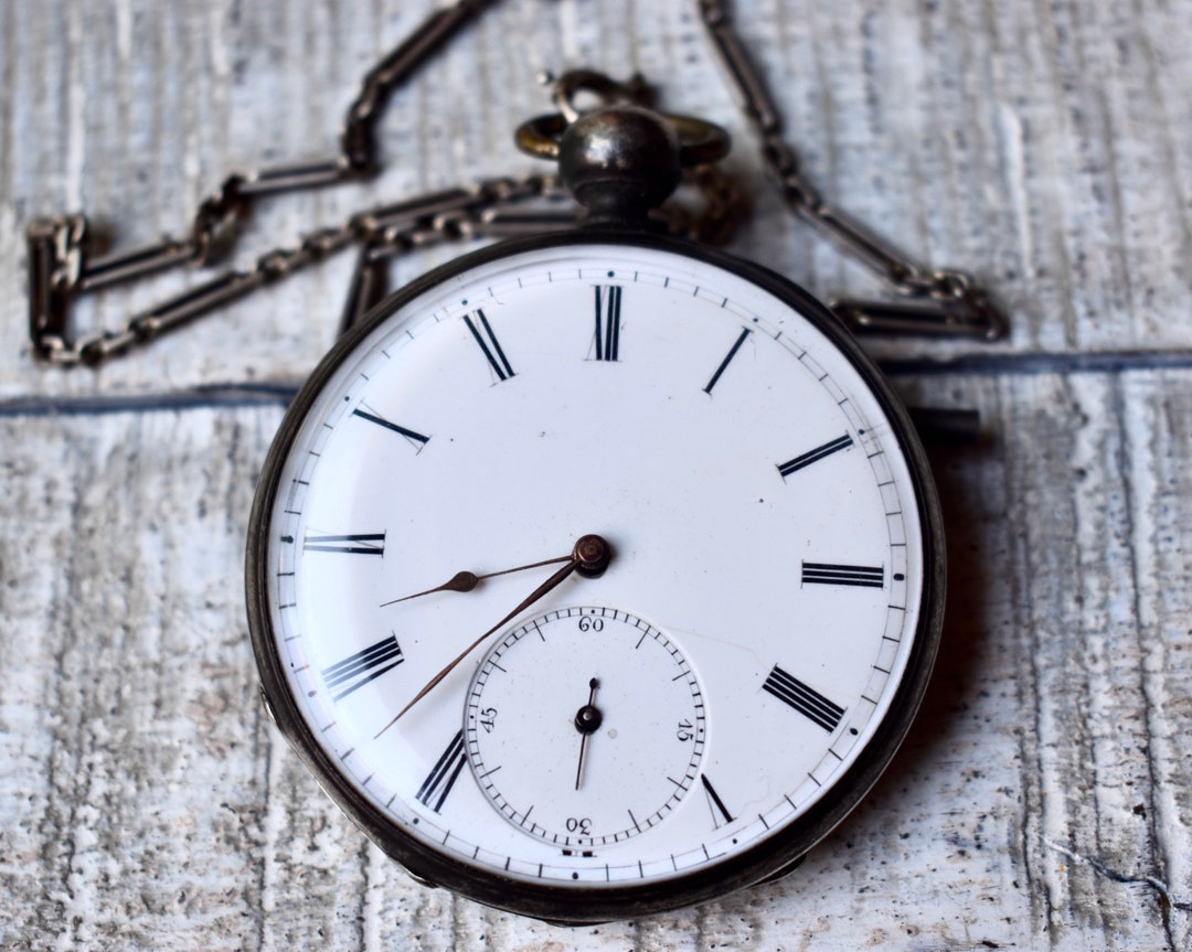 Antique Swiss Pocket Watch Patent Lever Collectable Watch Sterling ...