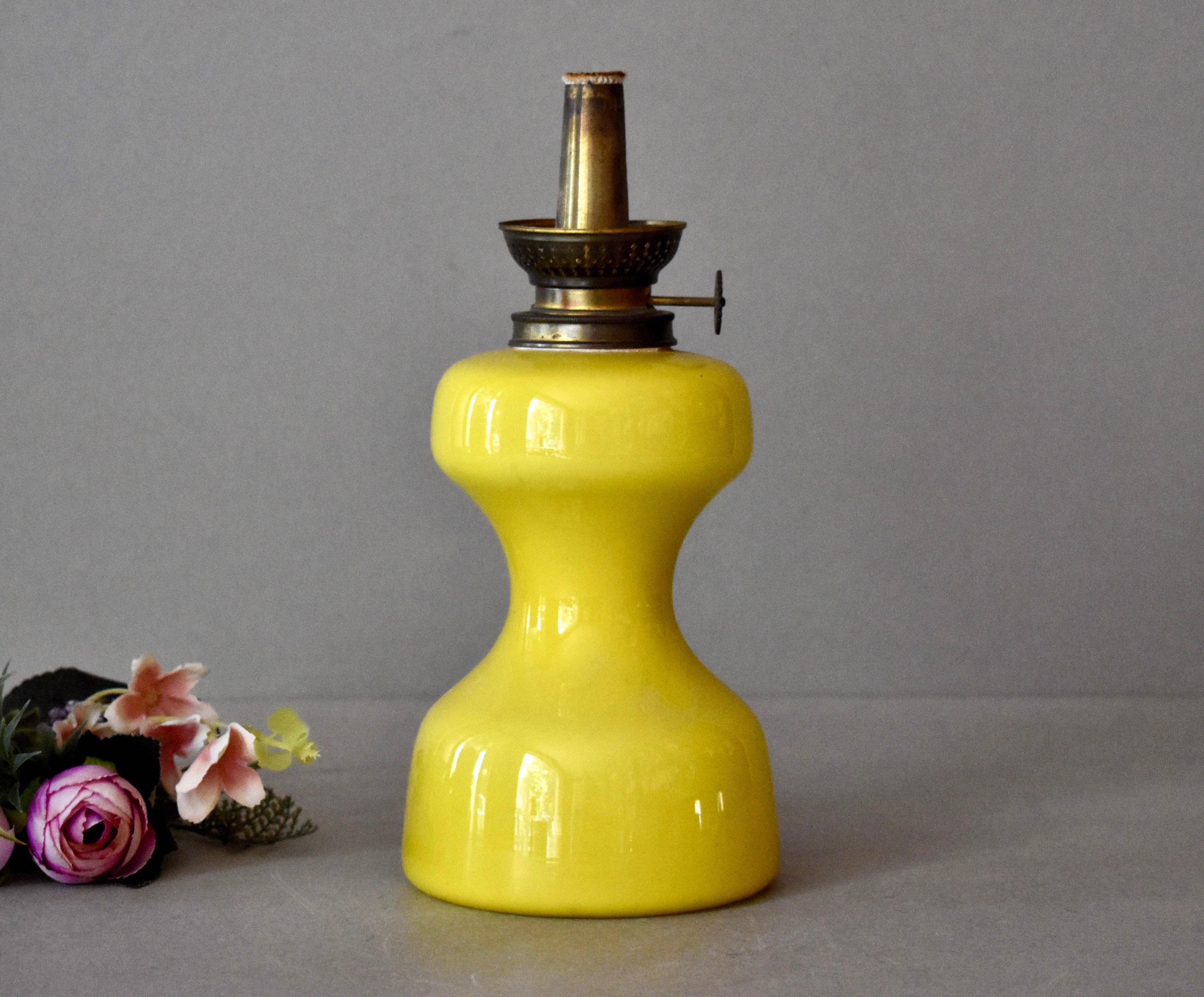 Vintage Glass Gas Lamp Home Decor Table Decor Colored Glass Lamp - Etsy