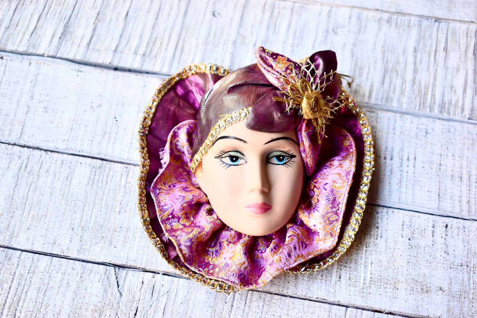 Vintage Venetian Style Porcelain Mask Wall Decor Wall Handing - Etsy