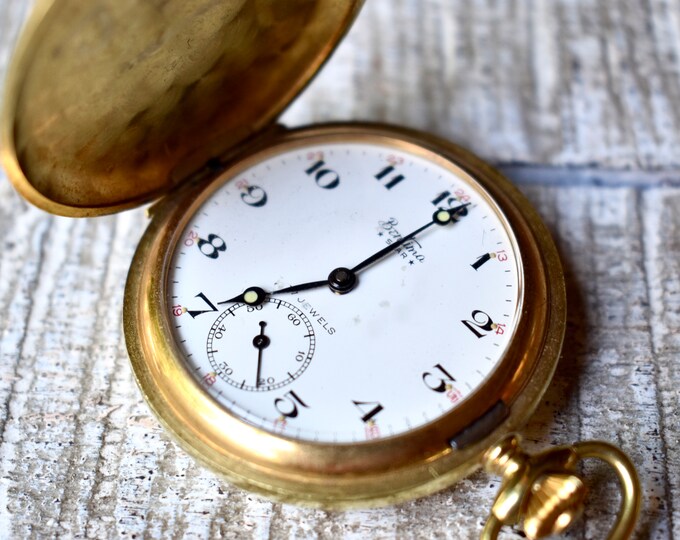 Vintage Swiss Pocket Watch Gilded Bentima Strar Collectable Pocket ...
