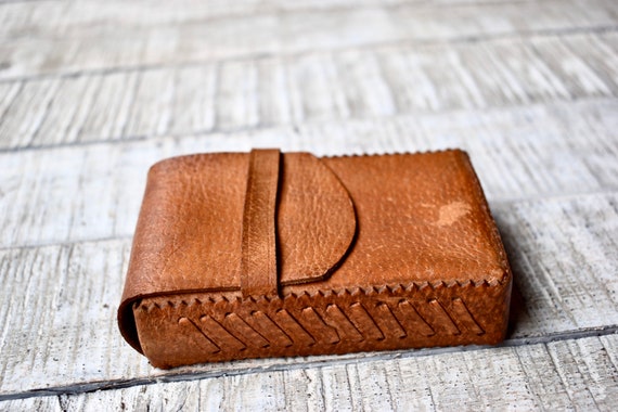 Vintage Leather Cigarettes Case Retro Cigar Cover Rea… - Gem