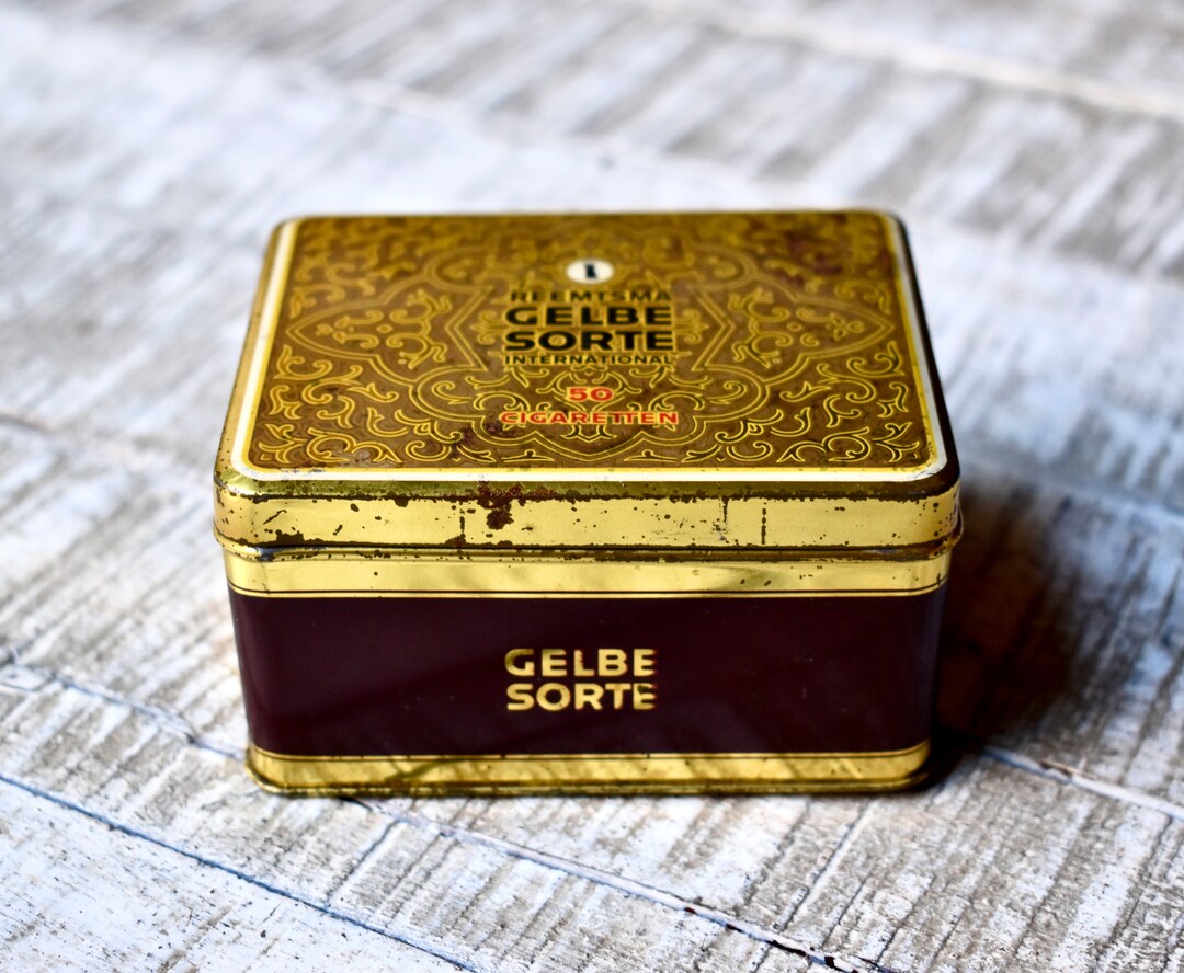 Vintage Tin Cigarette Box Collectable Tin Tobacco Box - Etsy