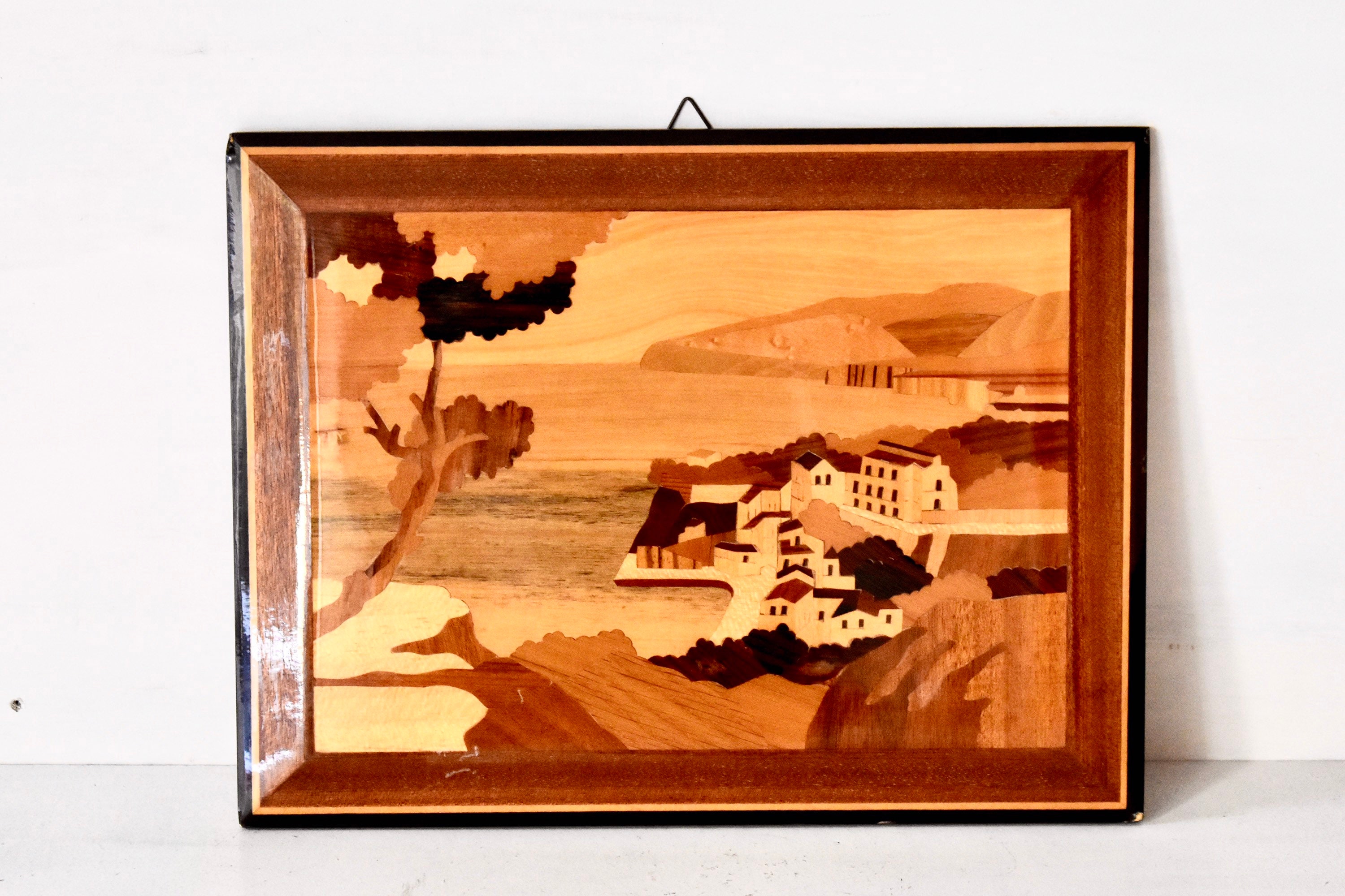 Vintage Wooden Italian Intarsia Wall Decor Retro Intarsia - Etsy