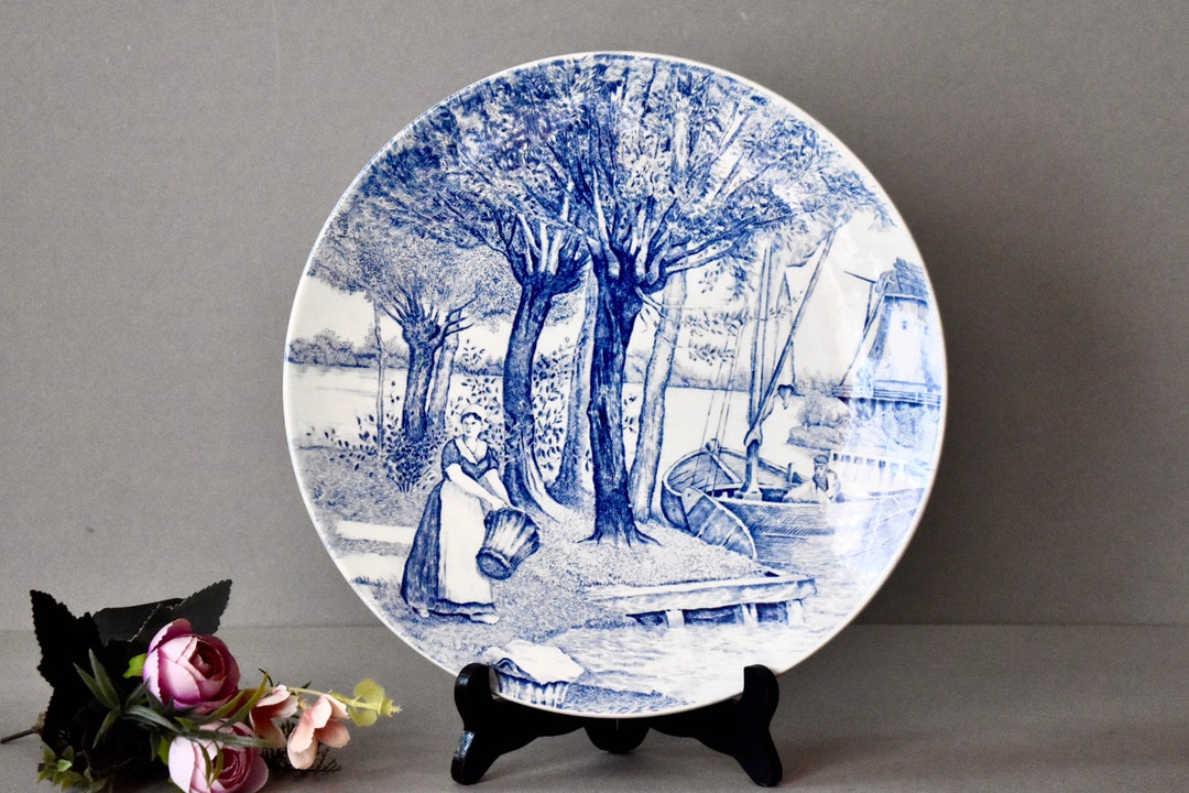 Holland Porcelain Plate Boch Delfts Home Decor Vintage Wall Decor ...