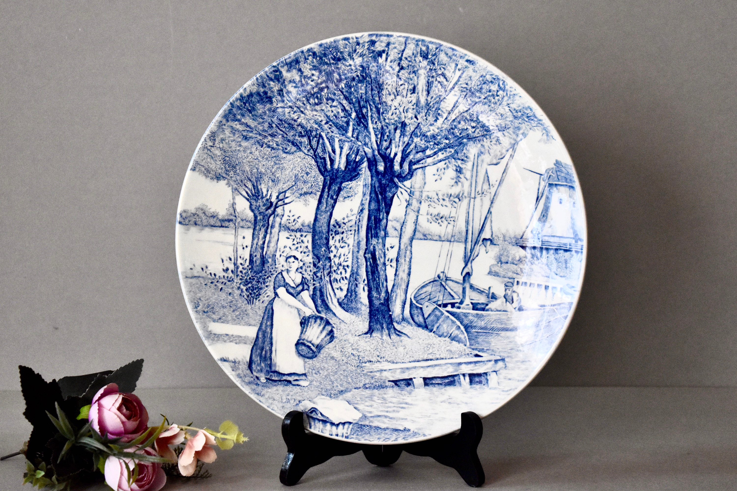 Holland Porcelain Plate Boch Delfts Home Decor Vintage Wall - Etsy