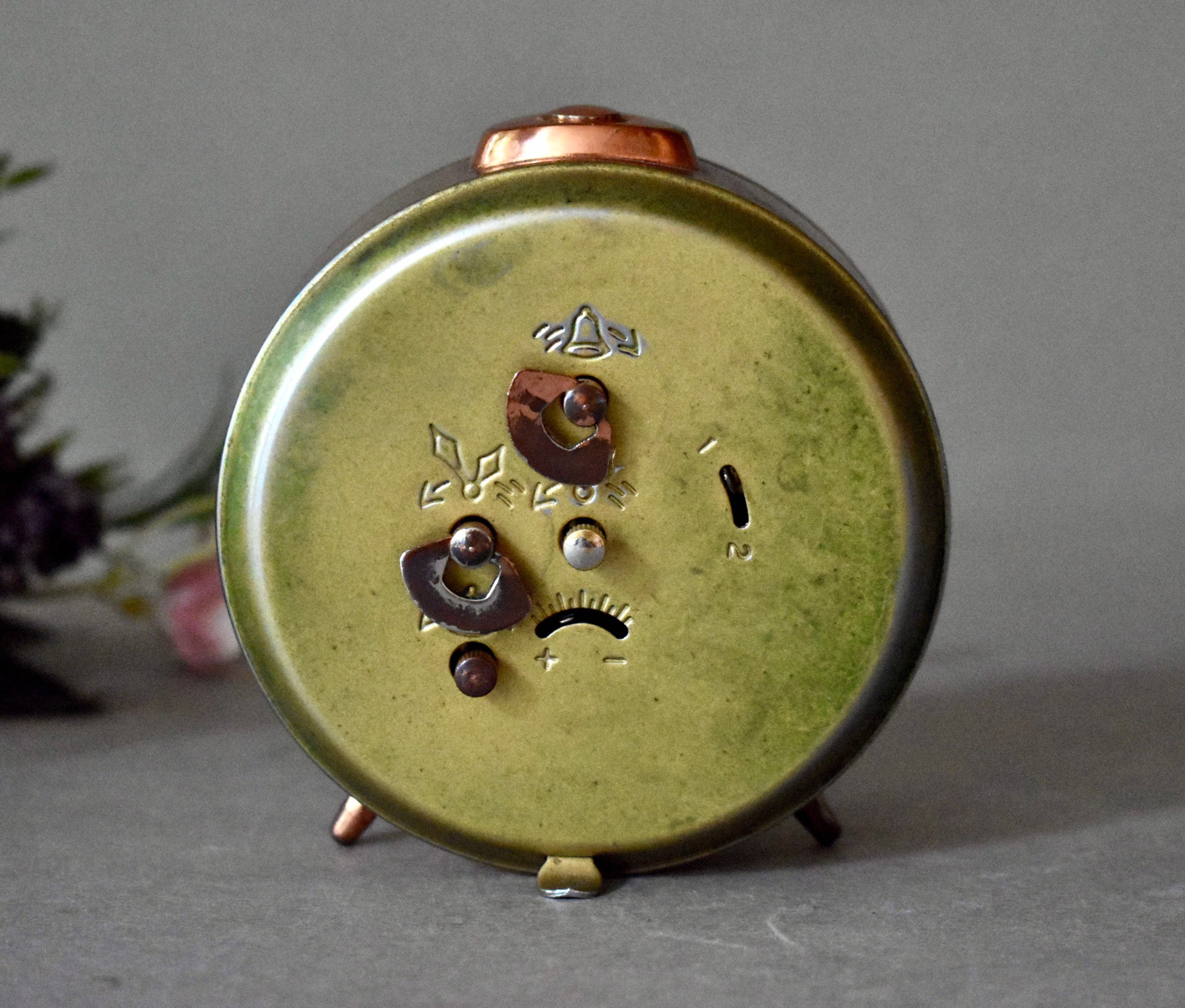 Vintage Copper Alarm Clock MOM Table Clock Home Decor Table Vinntage ...