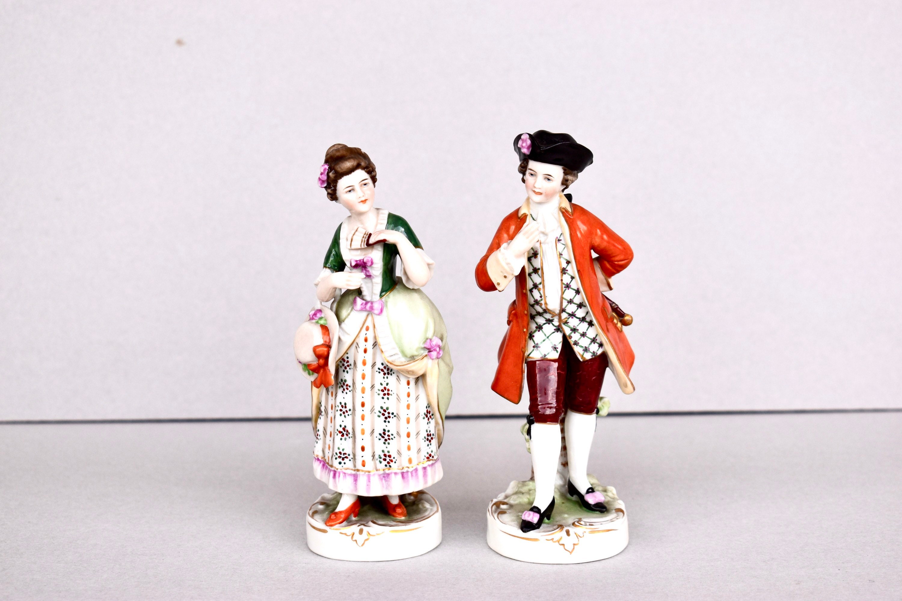 Antique Germany Porcelain Figurines Scheibe-alsbach - Thuringia ...