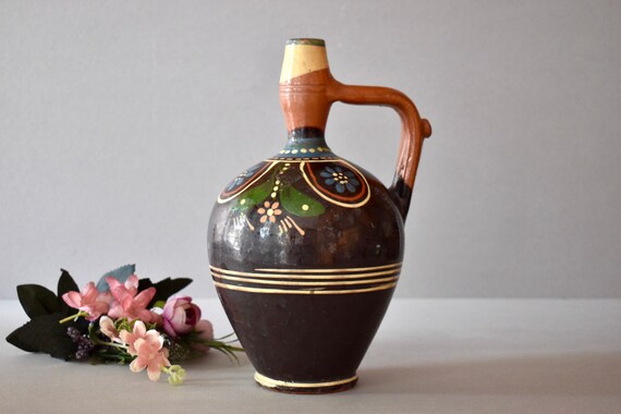 Vintage Ceramic Water Pitcher Hand-painted Home Decor Pitcher | Etsy