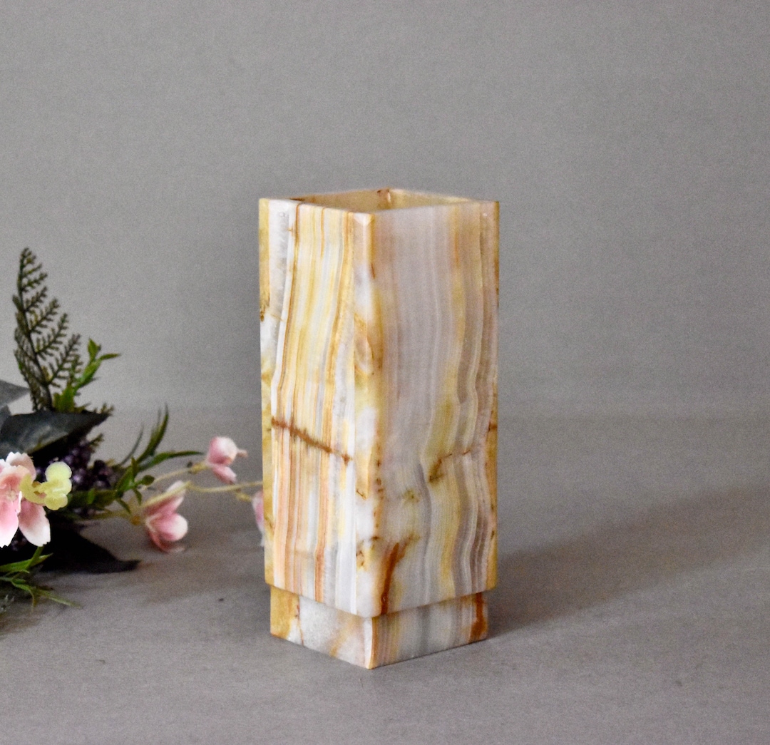 Vintage Onyx Stone Vases Retro Decor Home Decor Table Decor - Etsy