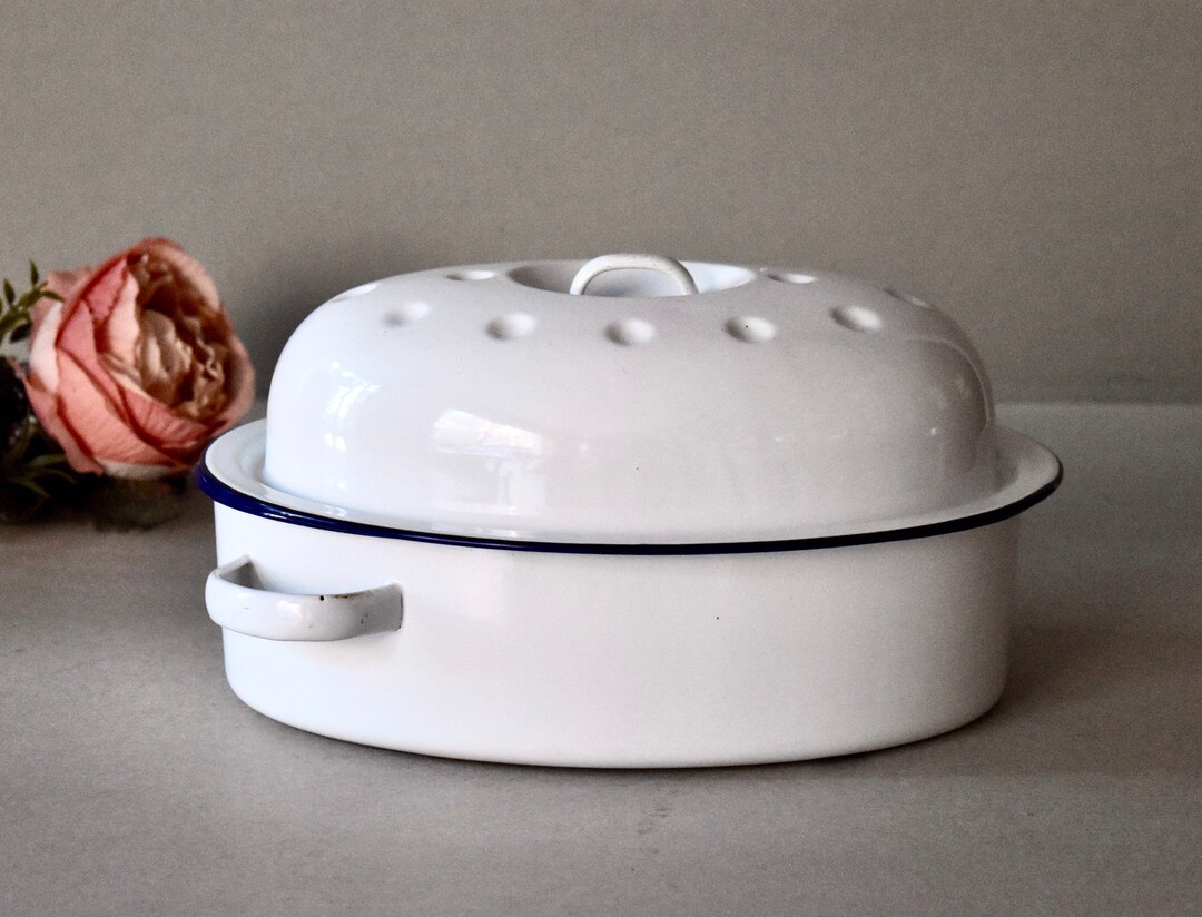 Vintage Enameled Pot Retro Enameled Cooking Pot Home Decor - Etsy