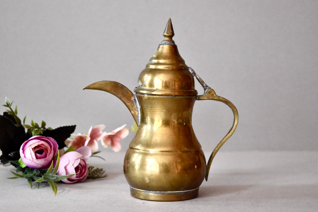 Vintage Turkish Coffee Ibrik Vintage Brass Jug Coffee Kettle Oriental ...
