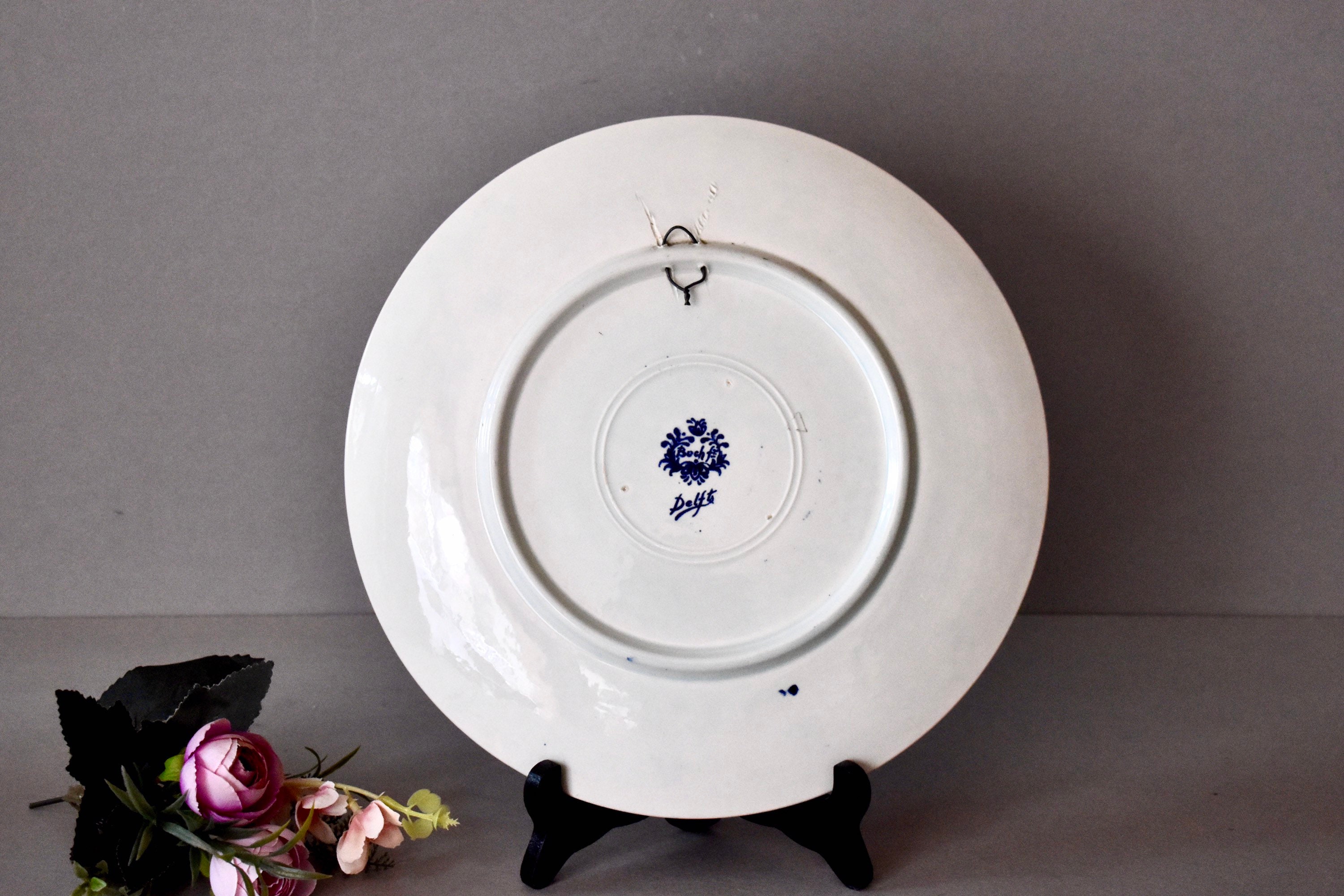 Holland Porcelain Plate Boch Delfts Home Decor Vintage Wall Decor ...
